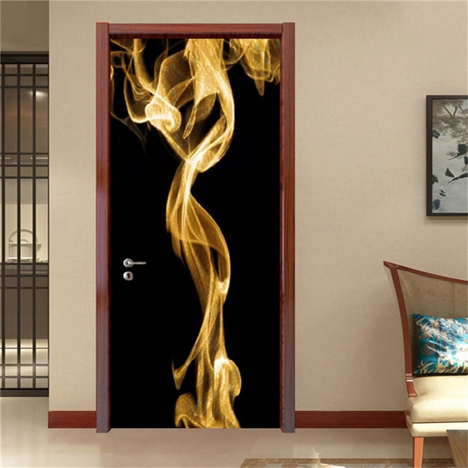PVC Wallpaper For Door Self Adhesive Home Design Decoration Doors ...