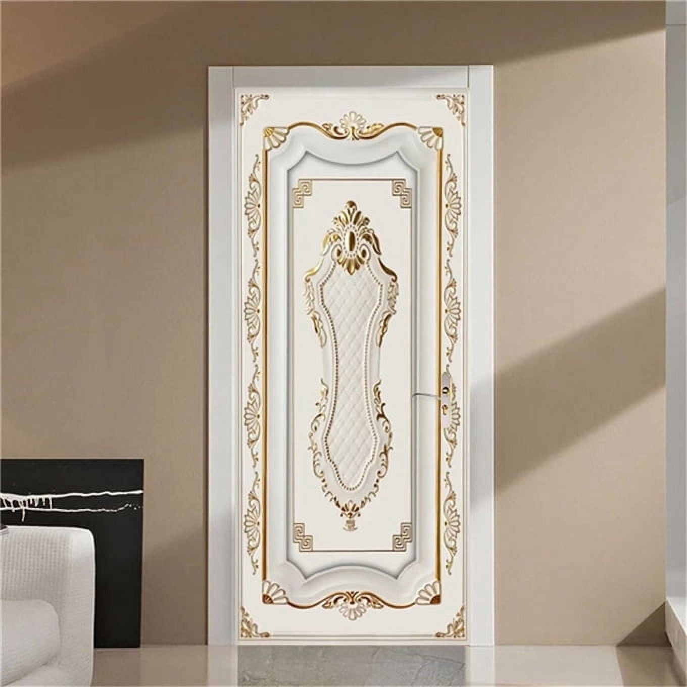 PVC Wallpaper For Door Self Adhesive Home Design Decoration Doors ...