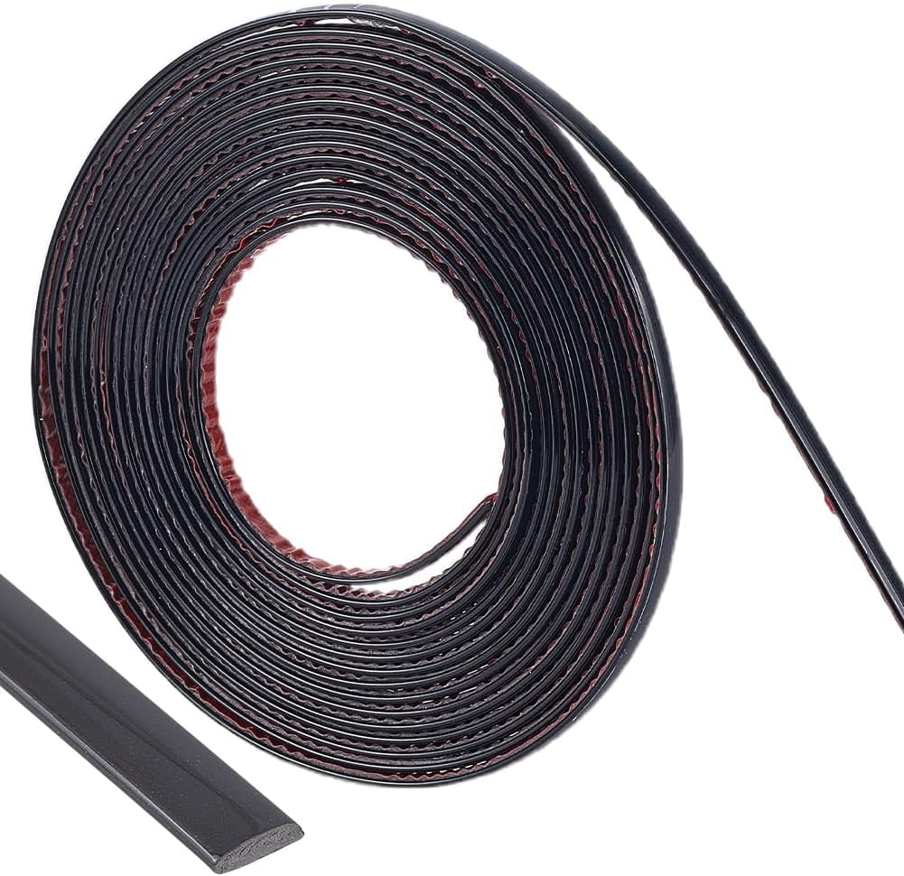 PVC Waterproof Strip Tape Car Seal Strip Black 6x3mm 5m/Roll - Walmart.com