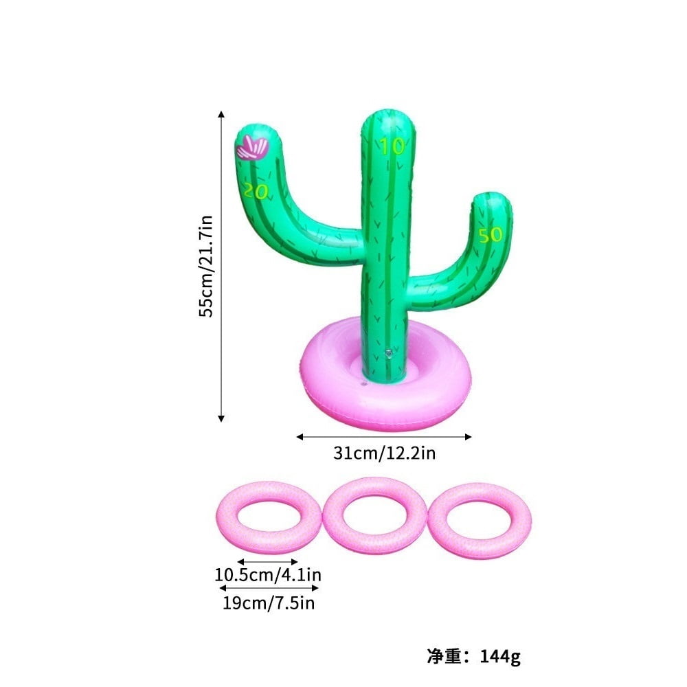 xkkdg PVC inflatable cactus throwing hoop children's water interactive ...