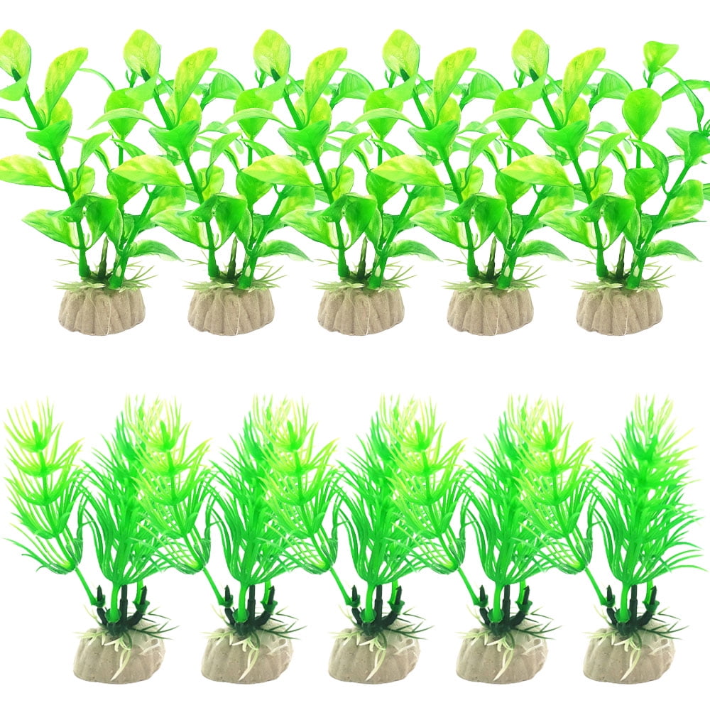 PVC plants in large aquarium, plastic artificial plants for fish tank ...