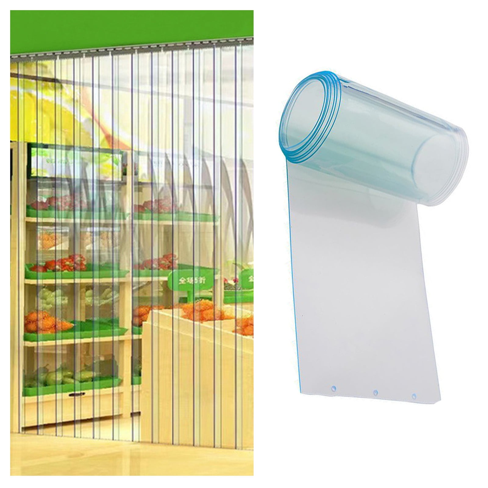 PVC strip curtain, thickness 1.5 mm industrial slat curtain transparent ...