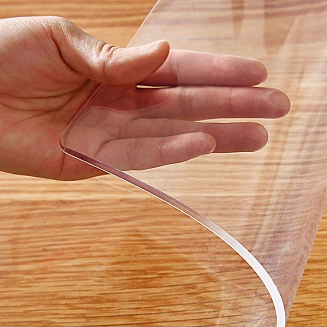 PVC transparent tablecloth with a thickness of 1.5mm, heat-resistant ...