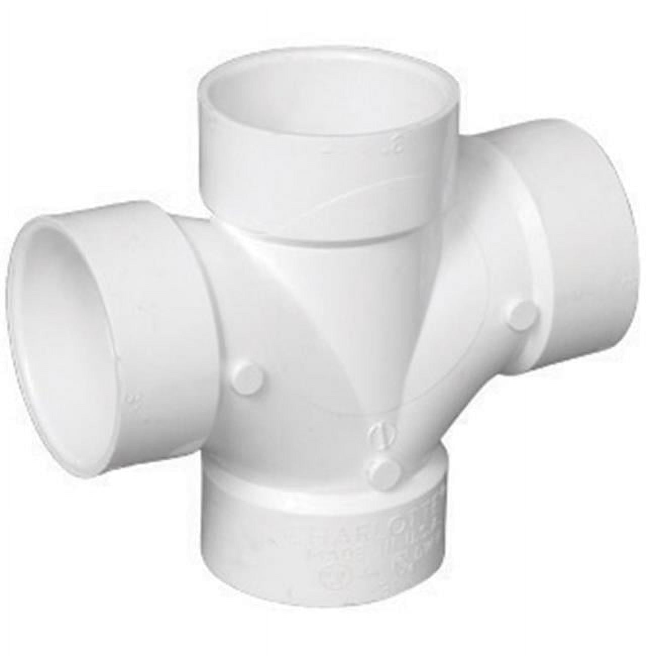 PVC004280800HA PVC-DWV Double Sanitary Tee, 2 in. - Walmart.com