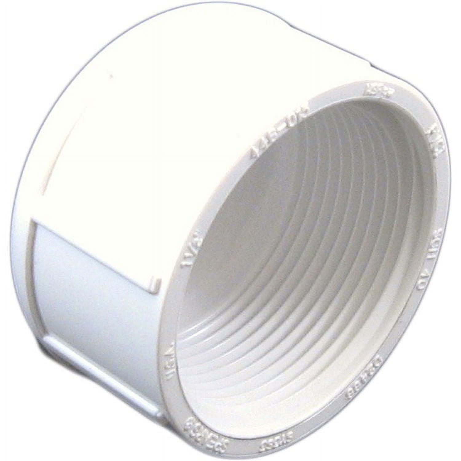 PVCCAP112T Schedule 40 PVC Threaded Cap, 1-1/2 Inch - Walmart.com