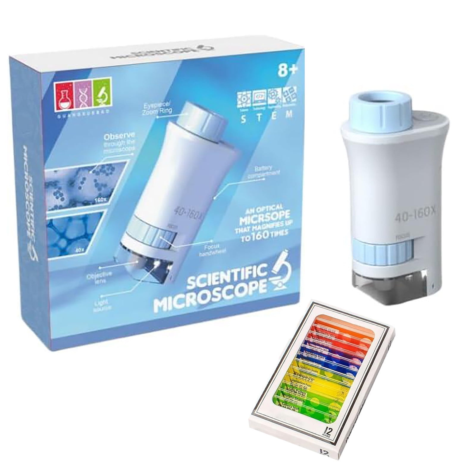 PVCS Miniscope Kids Mini Labsters Portable Microscope for Kids Portable ...