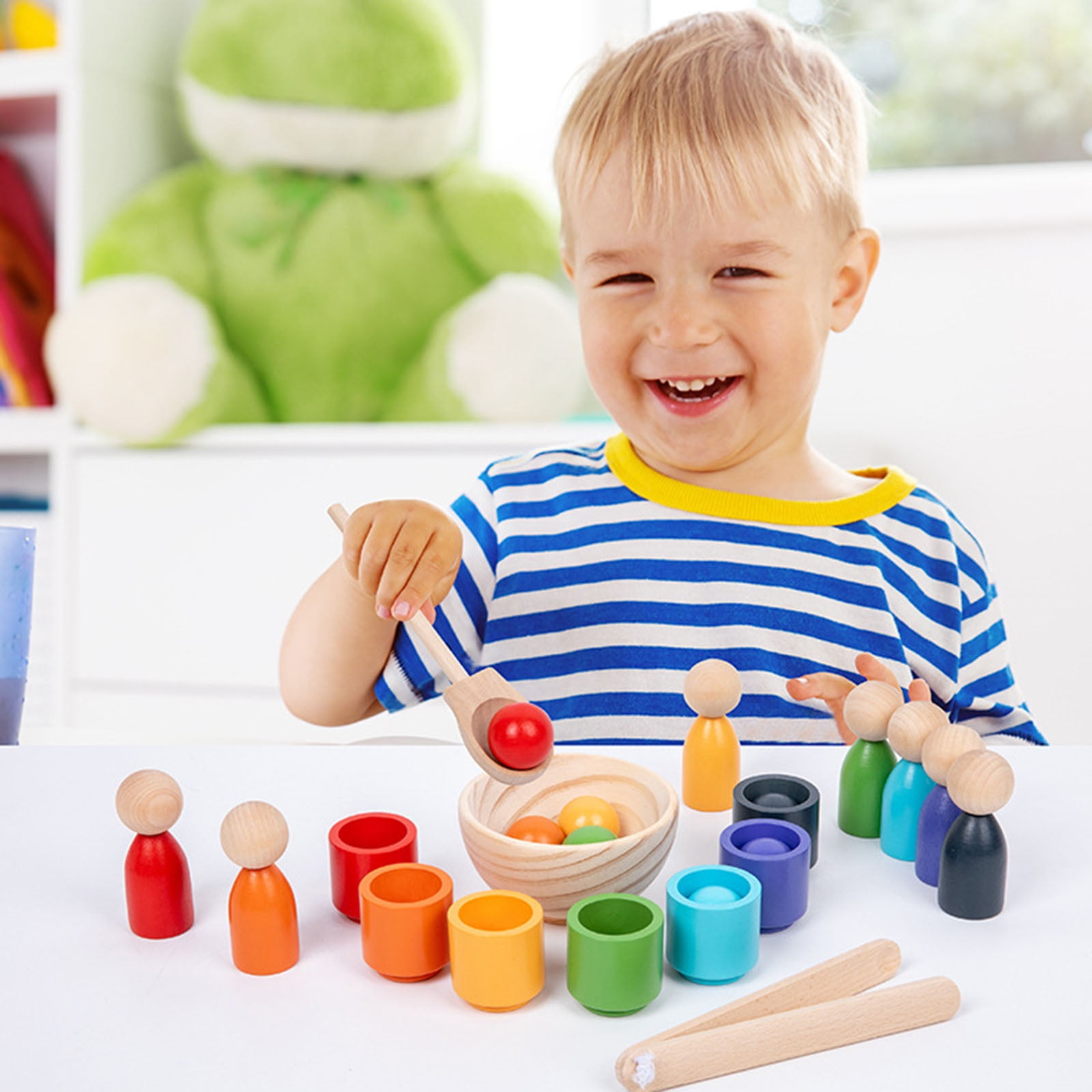 PVCS Toys under $5 Montessori Teaching 7 Colors People And Cups 05 ...