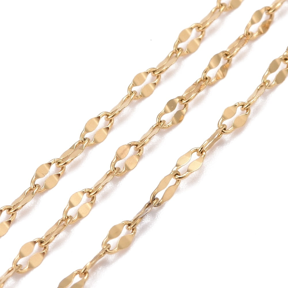 PVD Vacuum Plating 304 Stainless Steel Dapped Chains Link Chains ...