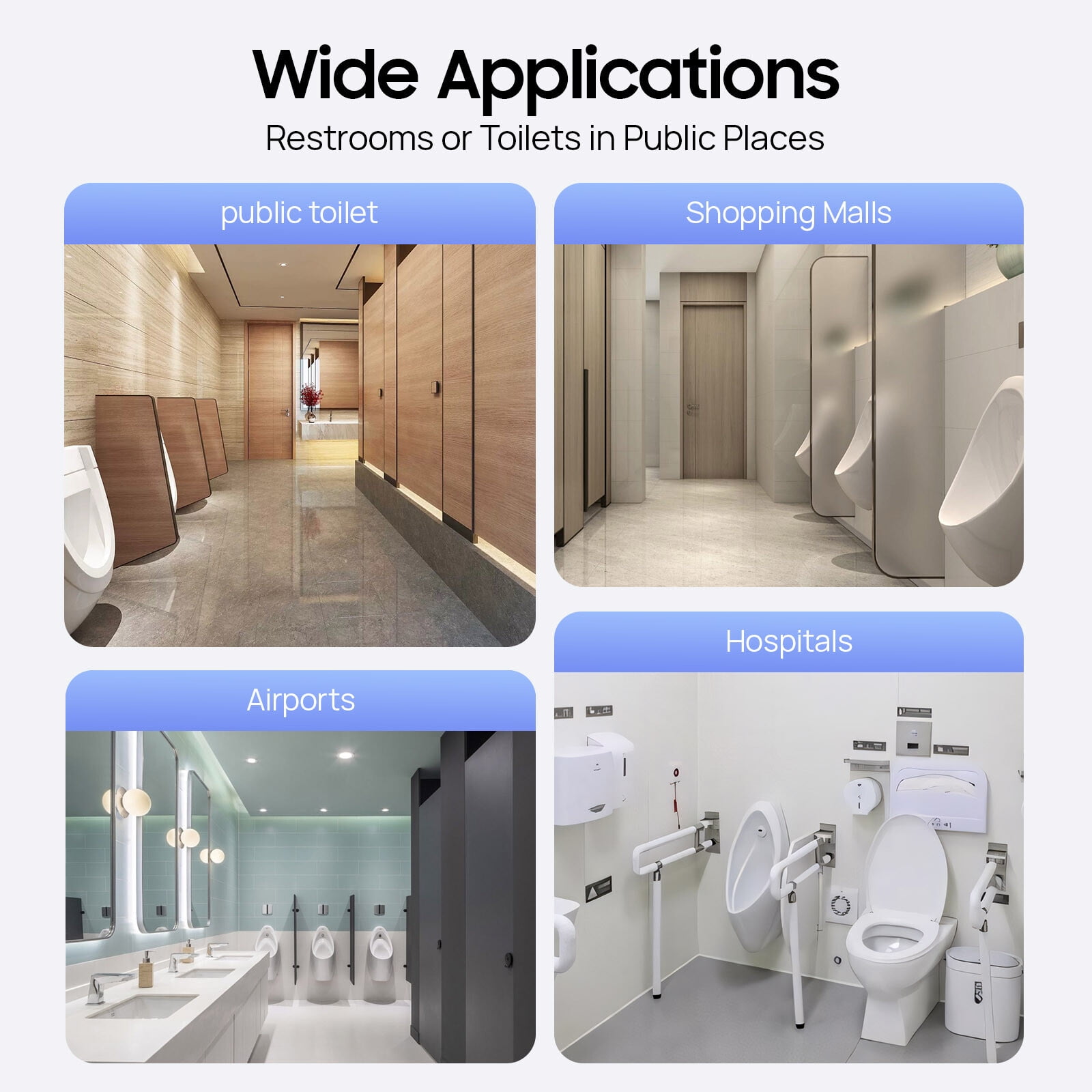 PVD deep plating Toilet Wall Mount Automatic Sensor For Bathroom ...
