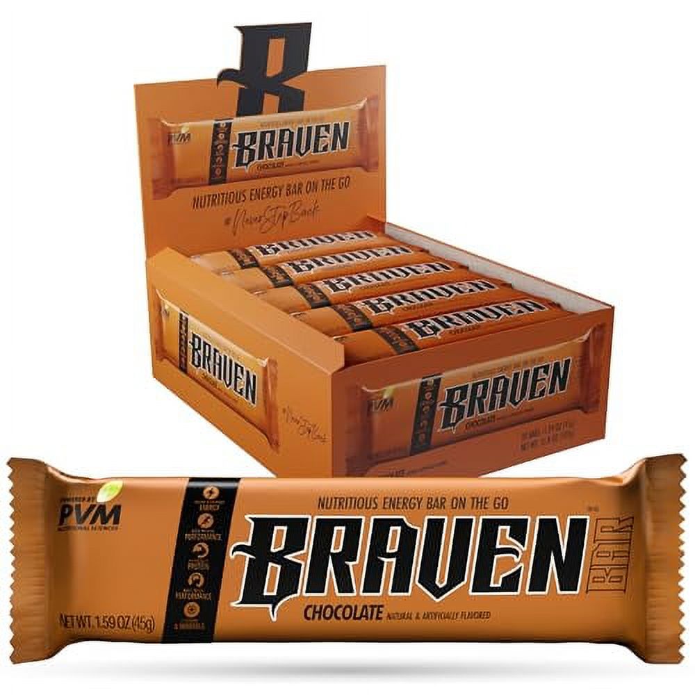 PVM BRAVEN Energy Bars, Nutrition and Energy on the GO, Quality Protein ...