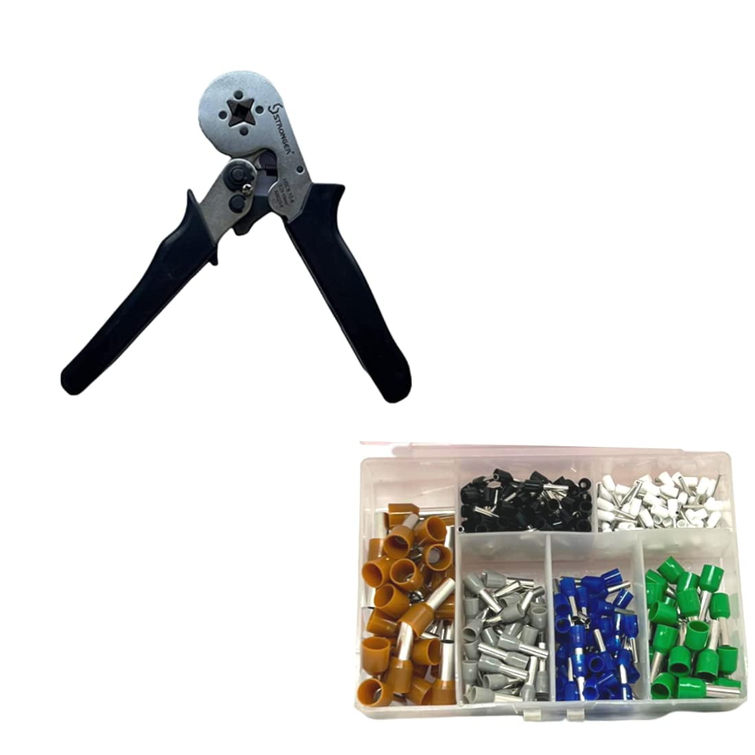 PVN Wire Crimping Tool Kit Heavy Duty Ferrule Crimping Plier with Wire ...