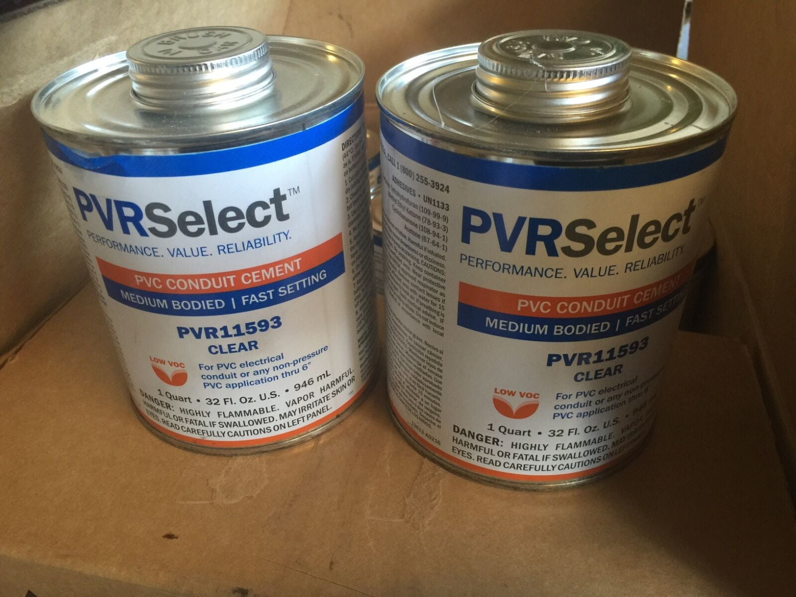 PVR SELECT ELECTRICAL PVC CLEAR CEMENT, 2 QUARTS - Walmart.com