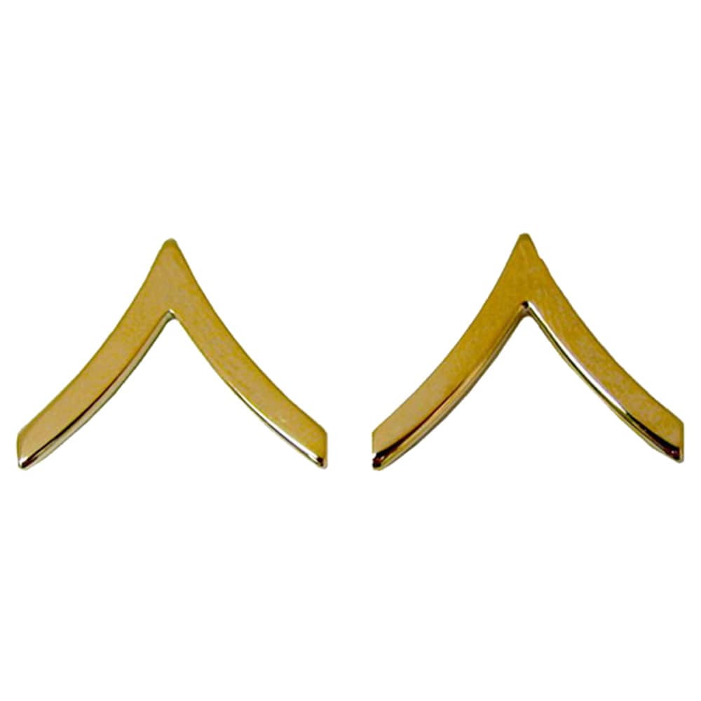 PVT Private Gold Army Rank Pins - Pair - Walmart.com