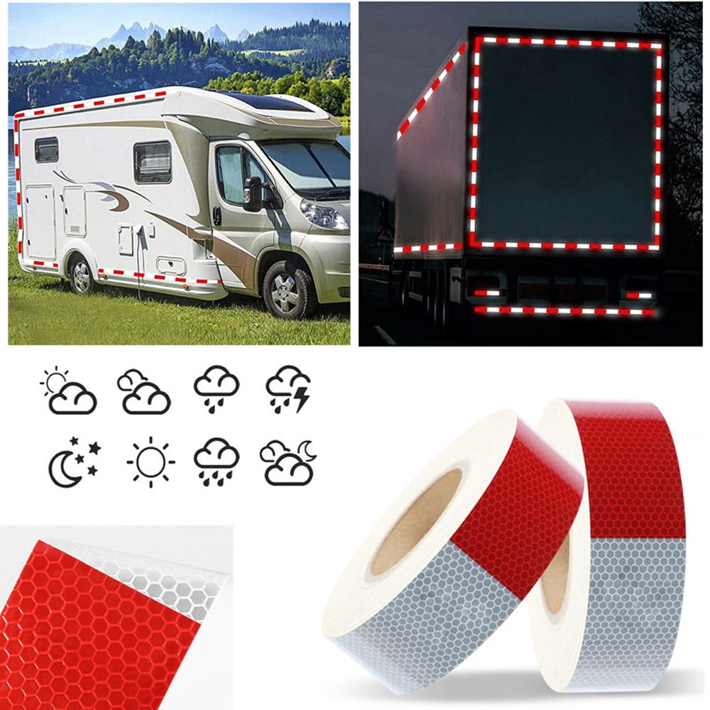 PVUEL 2In x 82Ft Car Reflective Tape Decoration Stickers, Warning ...