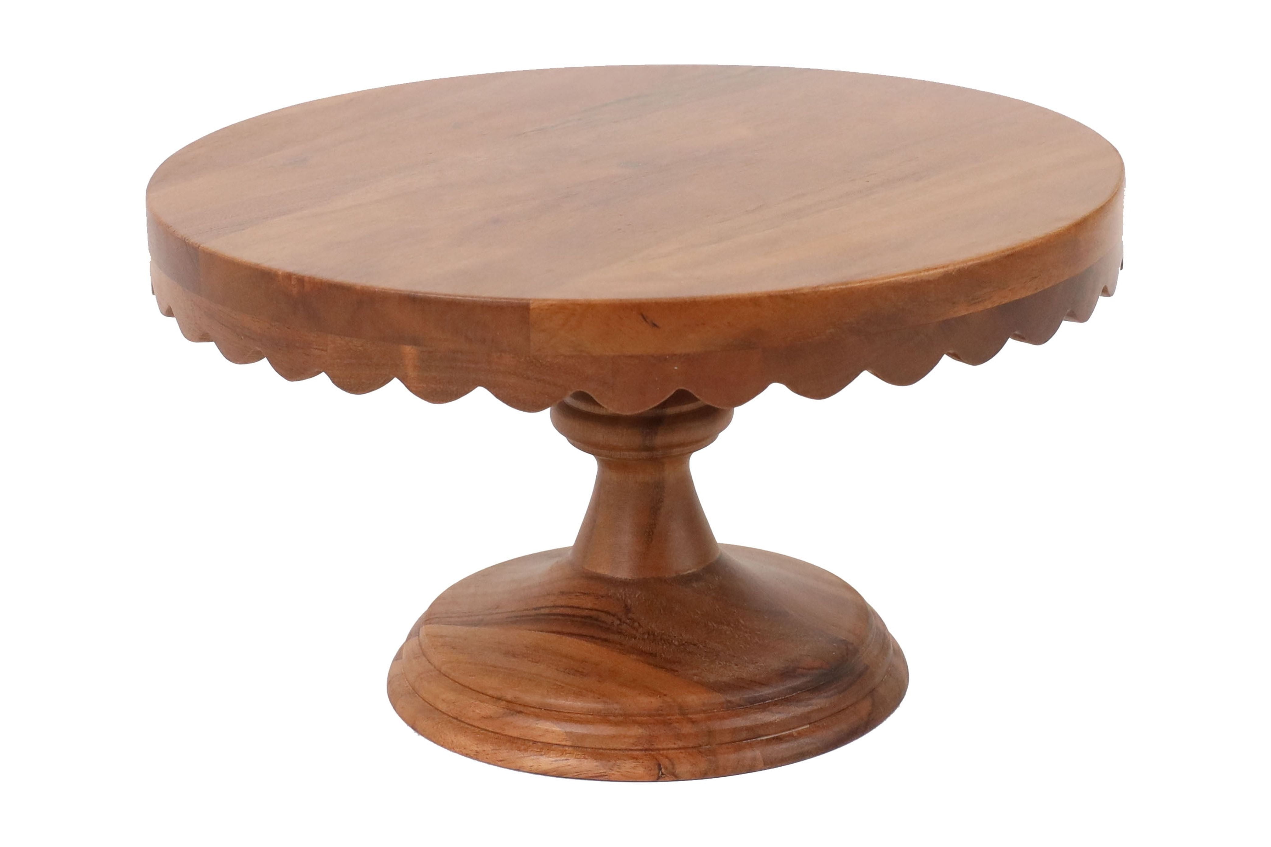 PW SCALLOP WOOD CAKESTAND - Walmart.com