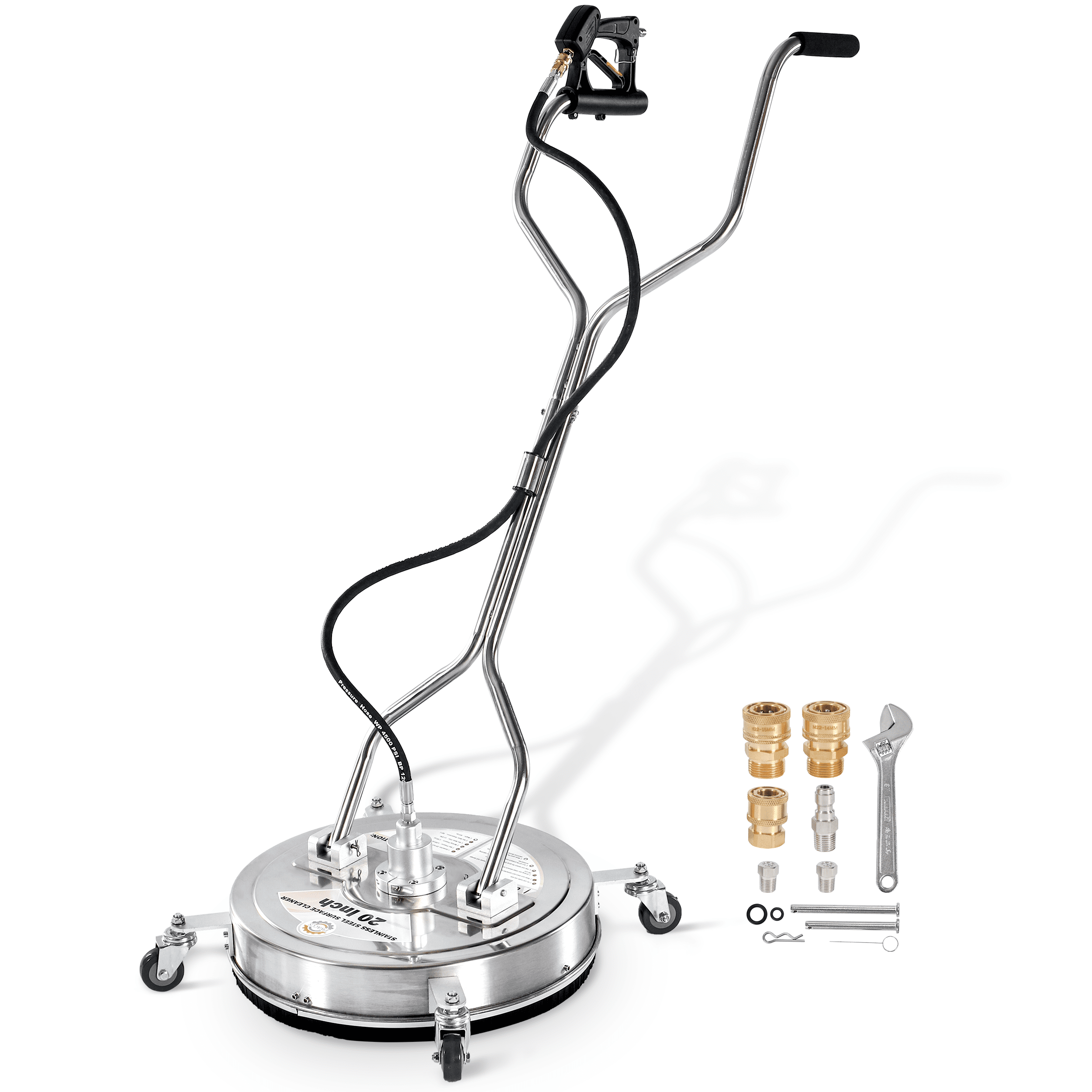 PWACCS 20" Pressure Washer Surface Cleaner, Stainless Steel Power Wash ...