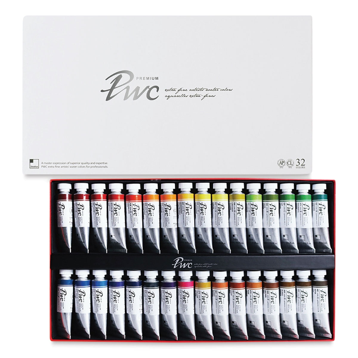 ShinHan PWC Extra Fine Professional Watercolor - Set of 32, Assorted ...