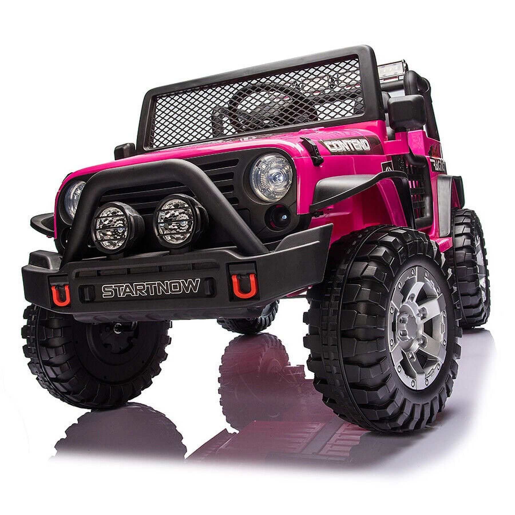 Dazone 12V Kids Ride on Jeep Car, Electric 2 Seats Off-road Jeep Ride ...