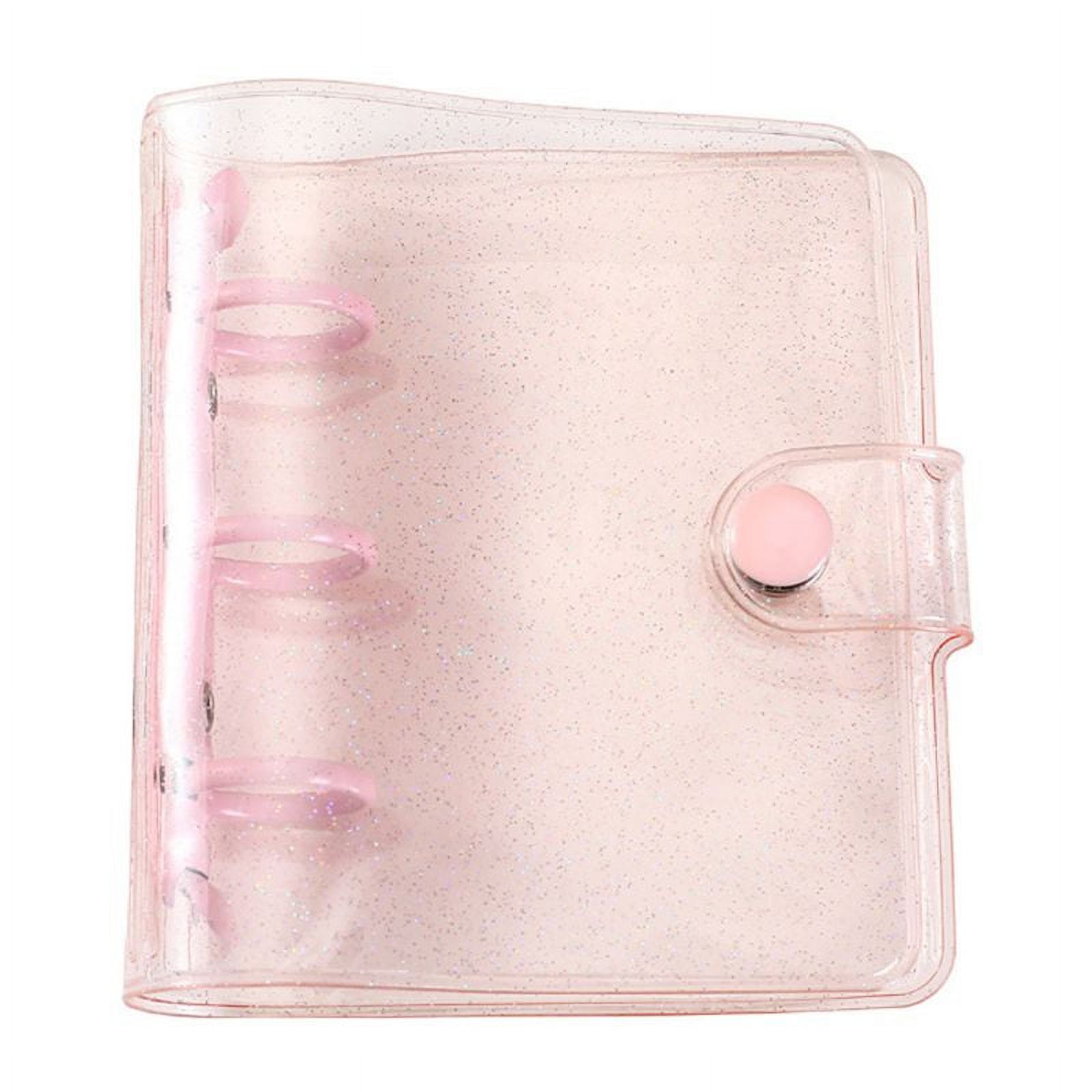PWFE Creative Cute Transparent 3 ring Mini Loose-leaf Hand Book Student ...