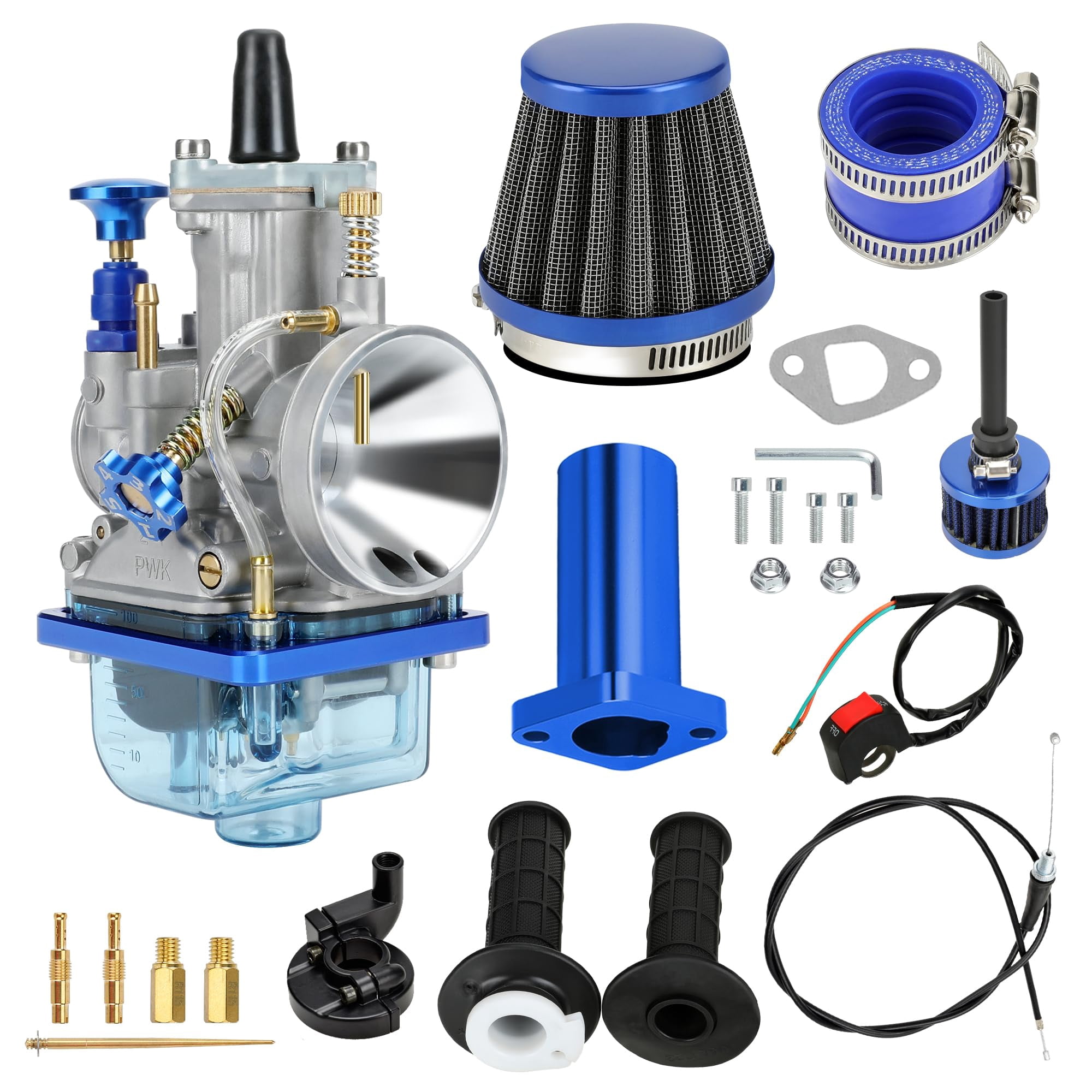 PWK 24mm Carburetor Throttle Cable Main Jets Kit for 212 Predator 196cc ...