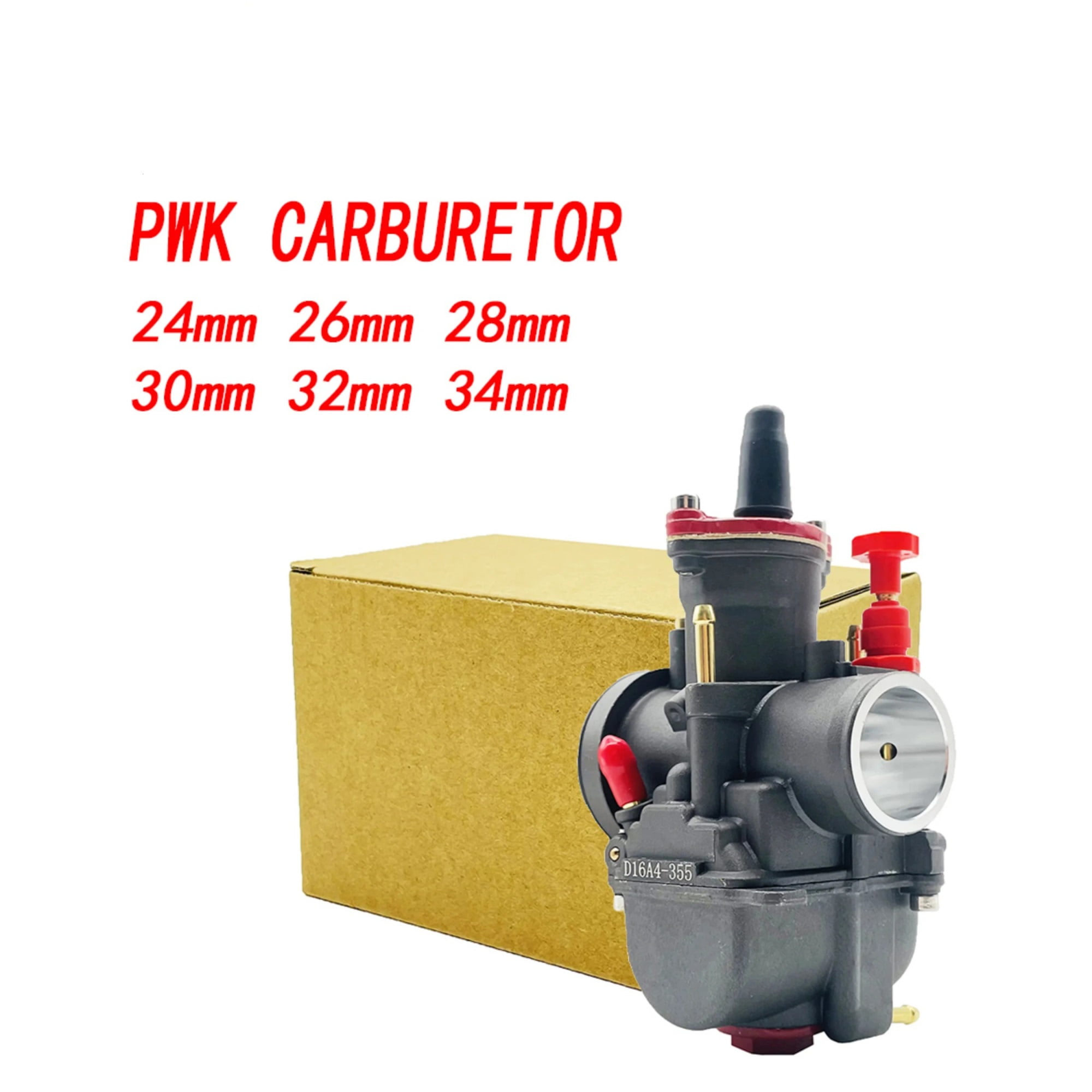 PWK carburetor 24 26 28 30 32 34mm Black Red Athletic ATV Racing ...