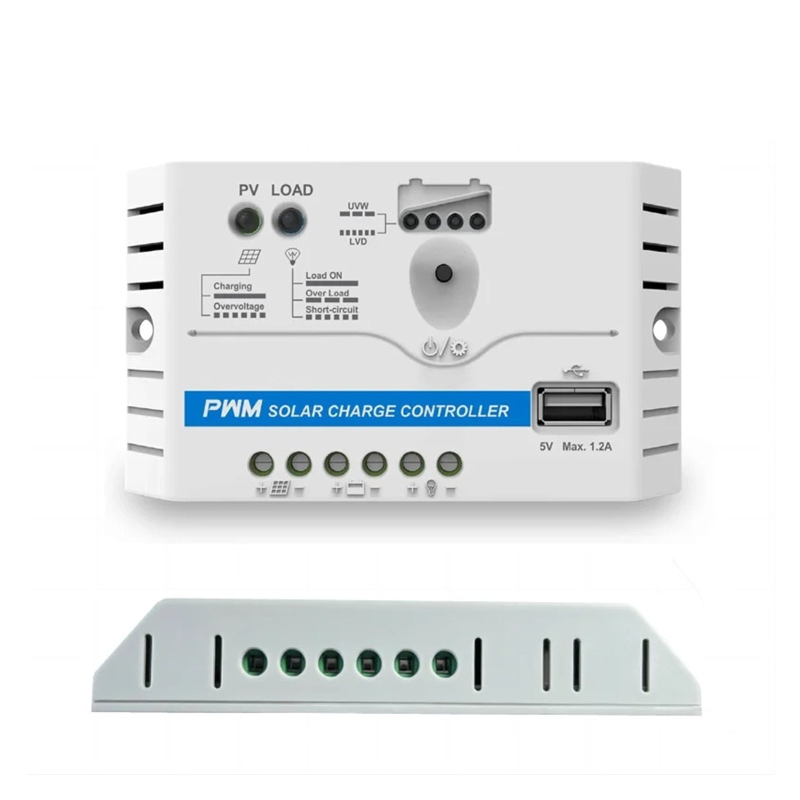 PWM 10A 20A 30A Solar Char Controller 12V24V Auto With 5V USB Port Can ...