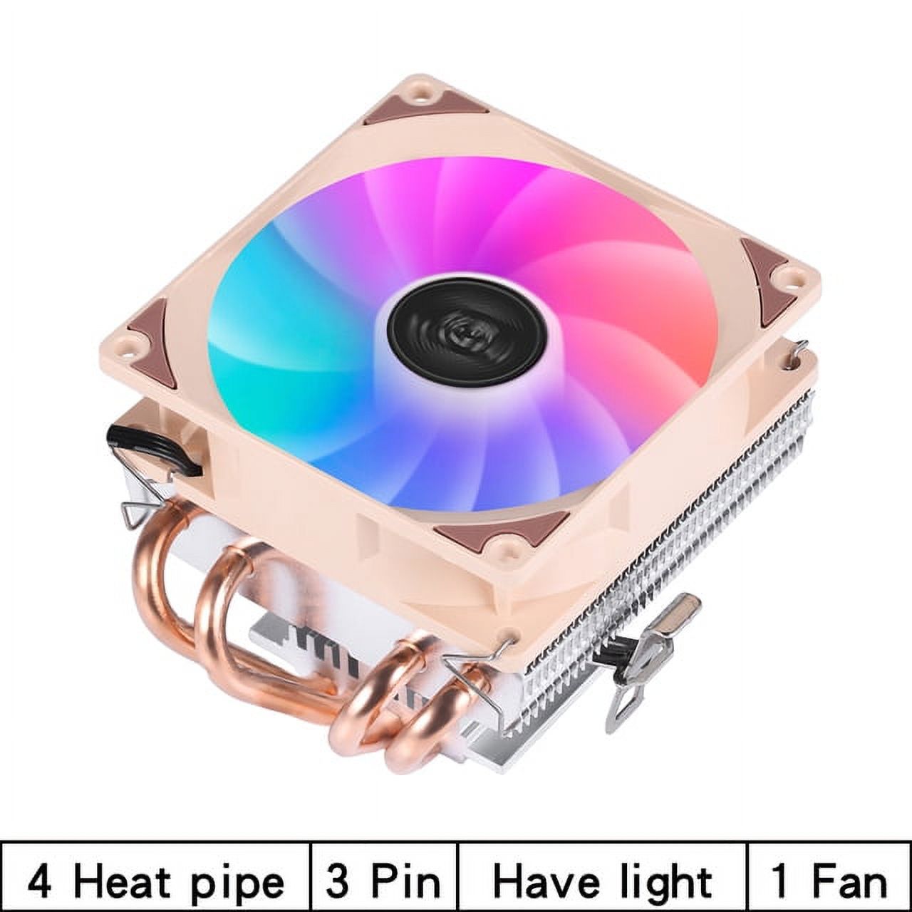 PWM Fan 3/4Pin Universal Down Pressure Type 4 Copper Tube PC Air-Cooled ...