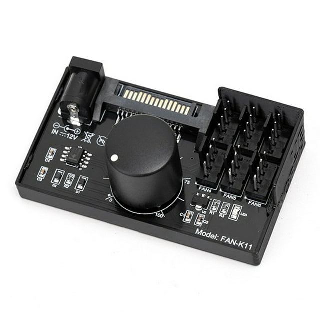 PWM Fan Speed Controller High Power Sata DC Power 4Pin Fan Governor NAS Server Fan Speed Control ...