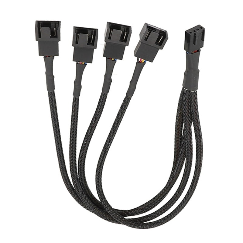 PWM Fan Splitter 4Pin Adapter Cable 1 To 3/4 Computer CPU Fan Splitter ...