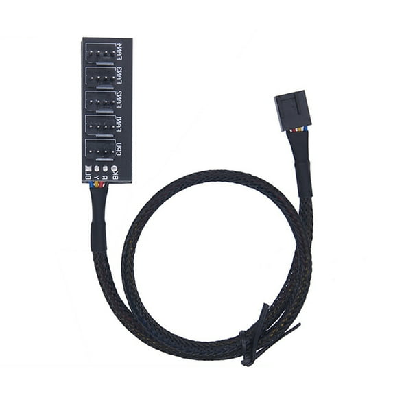 PWM Fan Splitter Hub for 4Pin PWM Fan 5 Way Adapter for Multiple Power ...