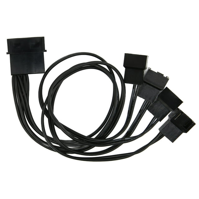PWM Fan Splitter Practical 4 Pin Adapter Durable 3 Pin Extension Power ...