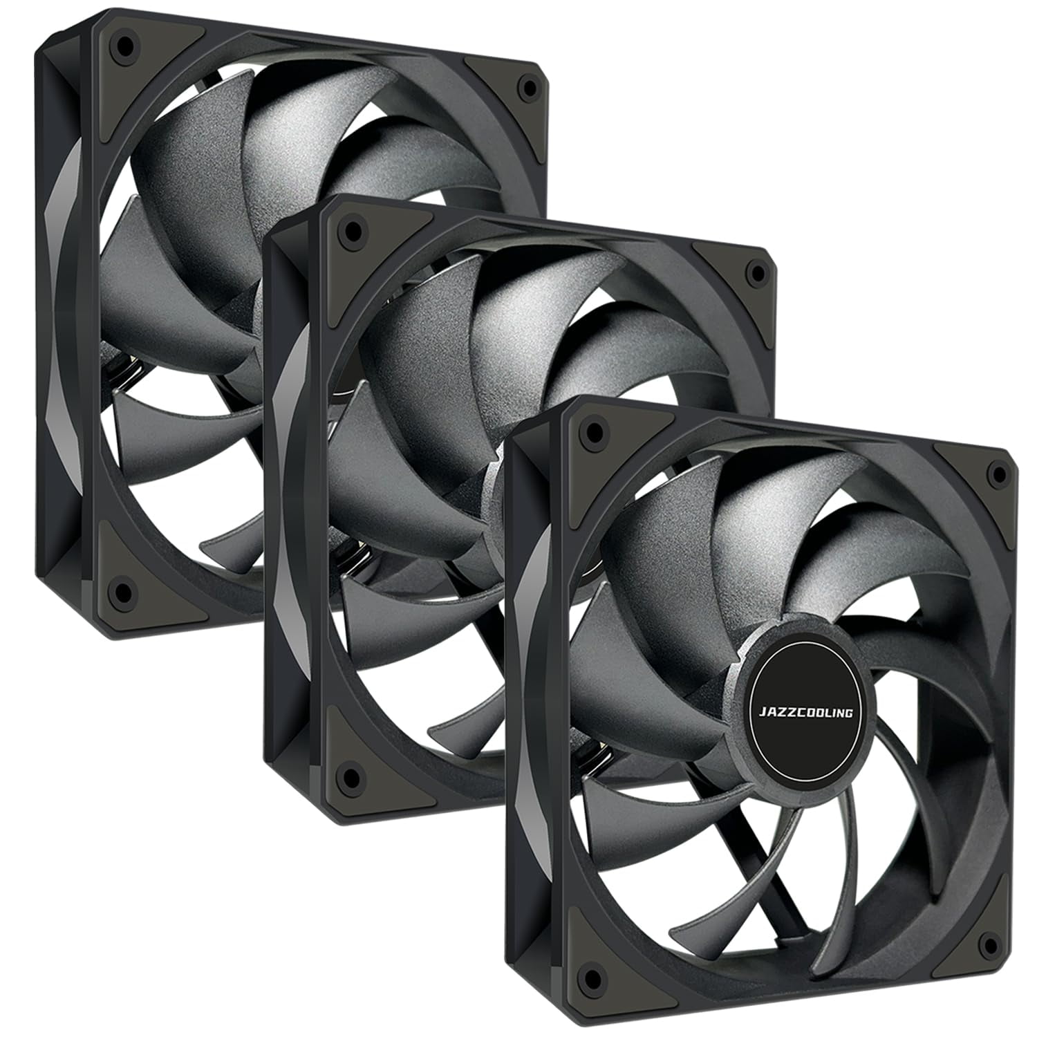 PWM PC Fans, 3PACK 120mm Cooling Fan,High Airflow 4pin PWM Fan ...