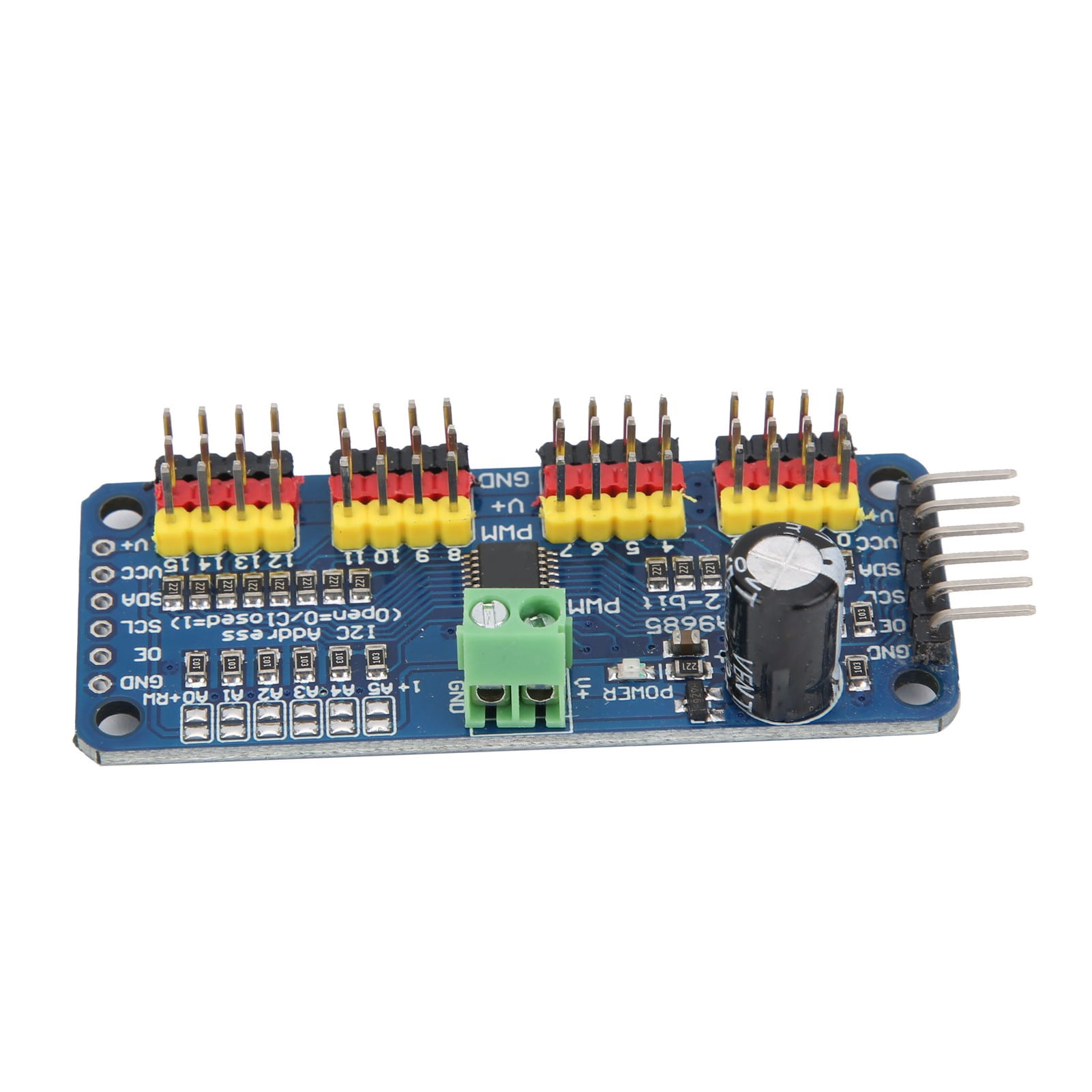 PWM Servo Driver 16‑Channel Motor Drive Board Module IIC Interface ...