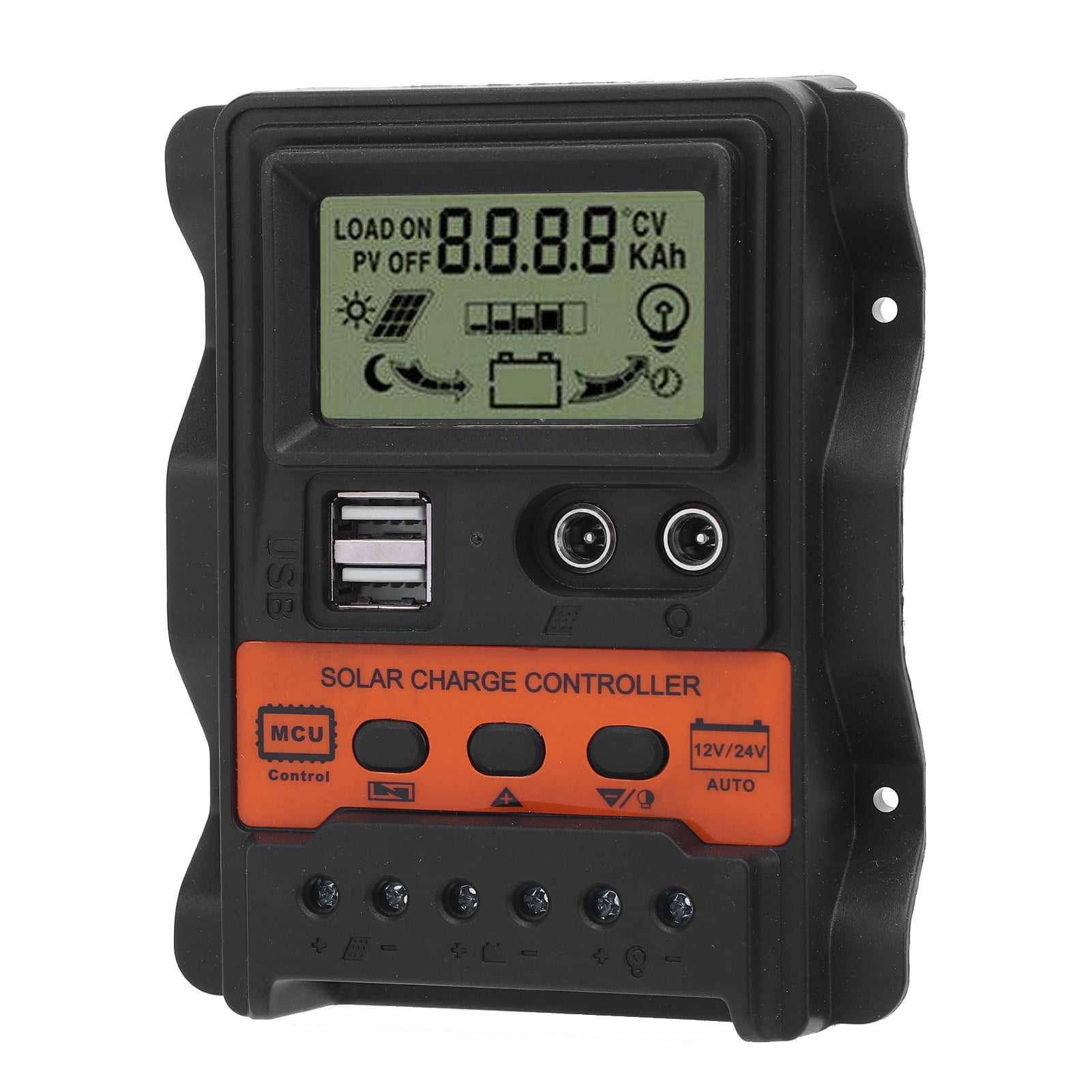 PWM Solar Panel Controller 12/24V, Auto Adapt, USB Charging, Battery ...