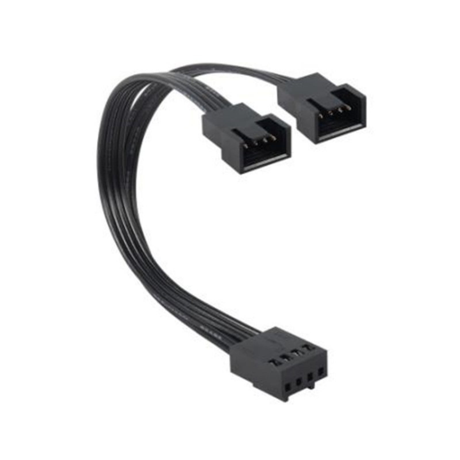 PWMs Fan Splitter 4Pin Adapter Cable 1 to 2 Computer CPU Fan Splitter ...
