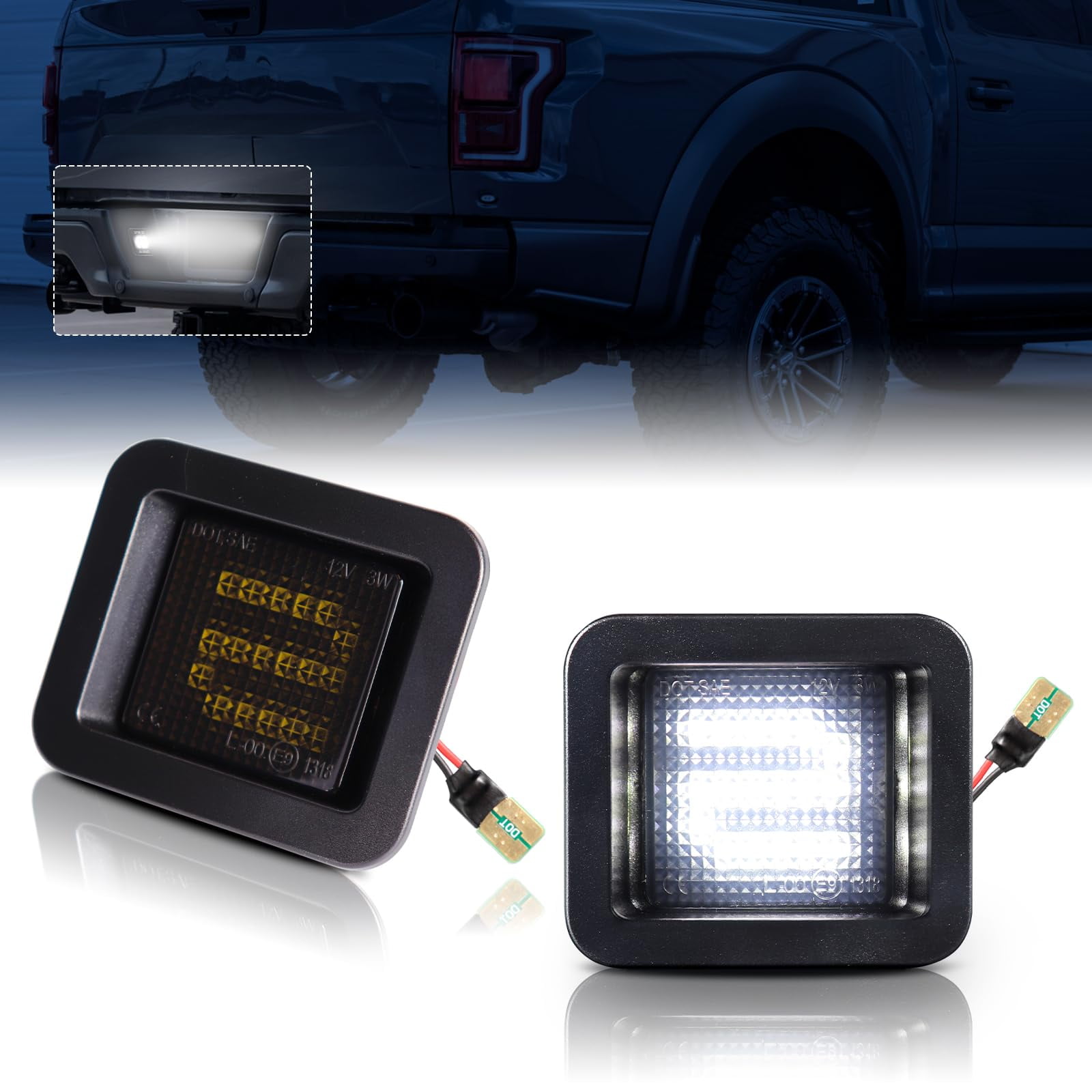 PWOBVZ F150 LED License MMF7 Plate Lights for 2015-2020 Ford F150, LED ...