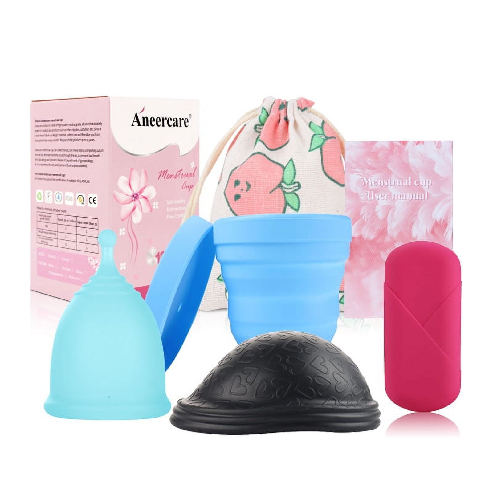 PWOPWOE Menstrual Cup Reusable Period Cup Alternative to Tampon and Pad ...