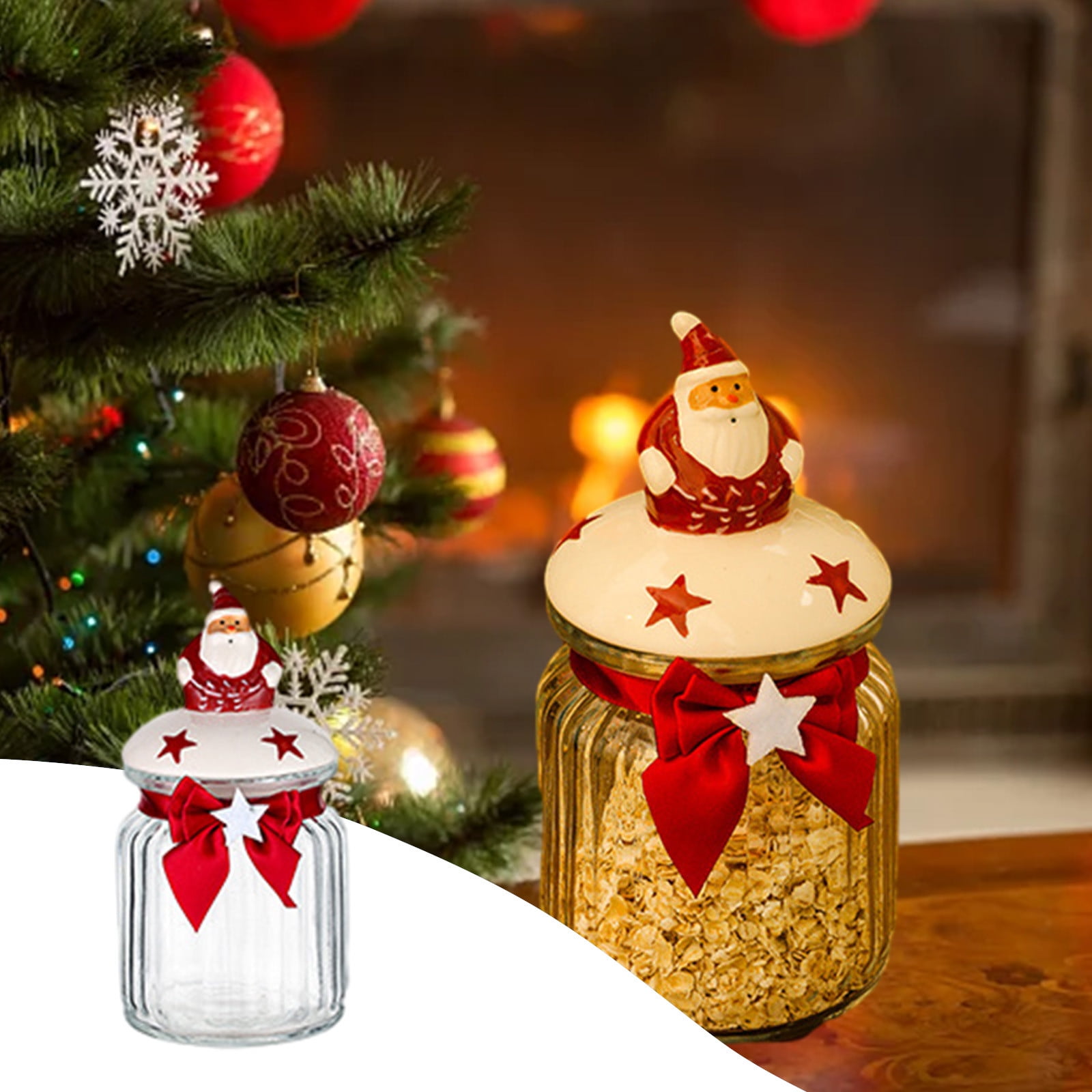 PWPSG 5 9 Inch Christmas Tree Candy Bowl - Earthenware Santa Themed ...