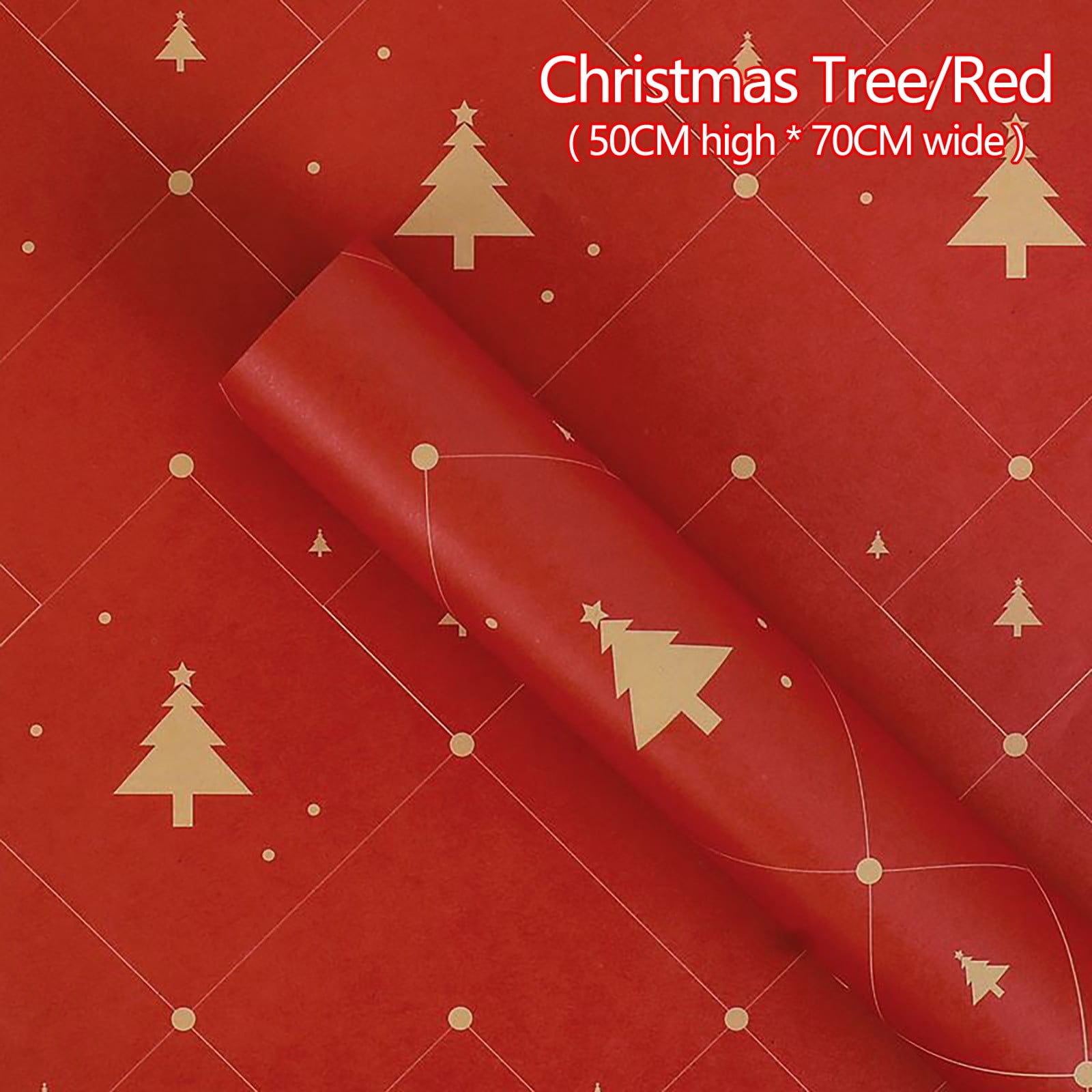 PWPSG Christmas Wrapping Paper Value Set of 10 Sheets Double-Sided Gift ...
