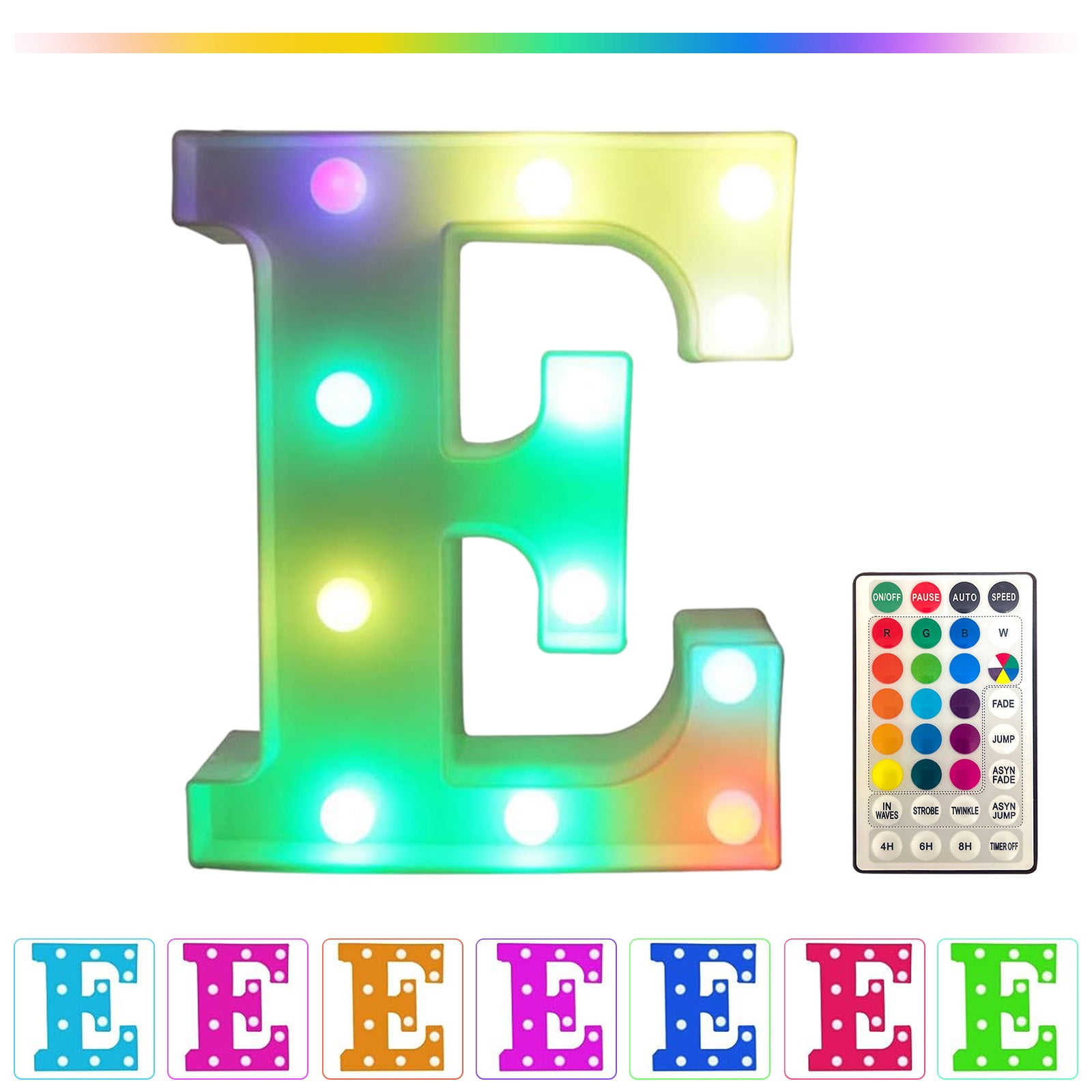 PWPSG Color-Changing LED Marquee Letter Lights with Remote - Multicolor ...