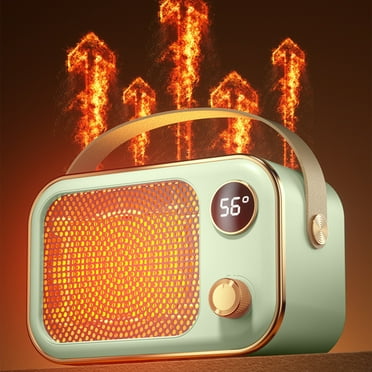 Optimus Retro Design Oscillating Fan Heater, Red - Walmart.com