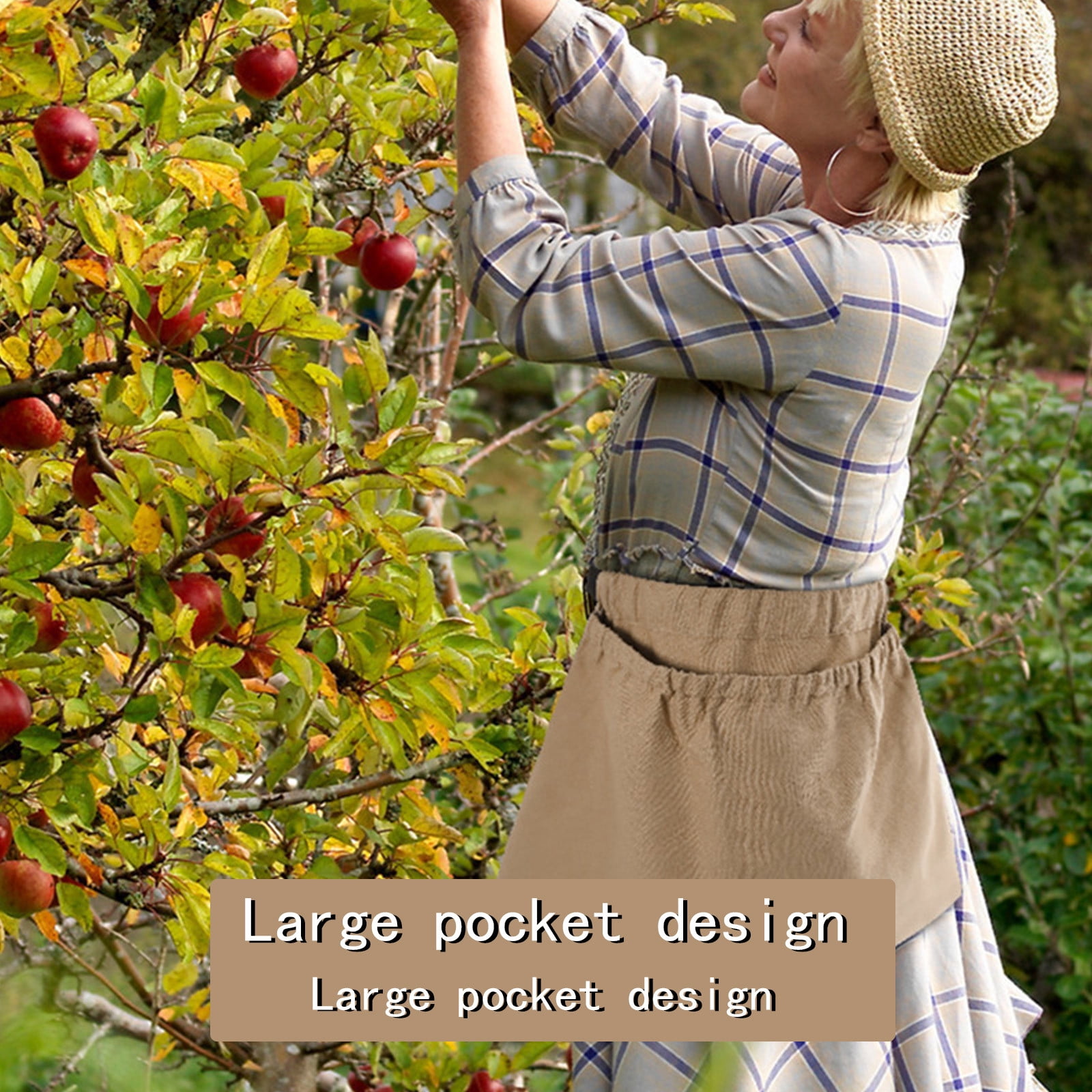 PWPSG Outdoor Gardening Picking Bag, Washable Canvas Bag, Fruit and ...