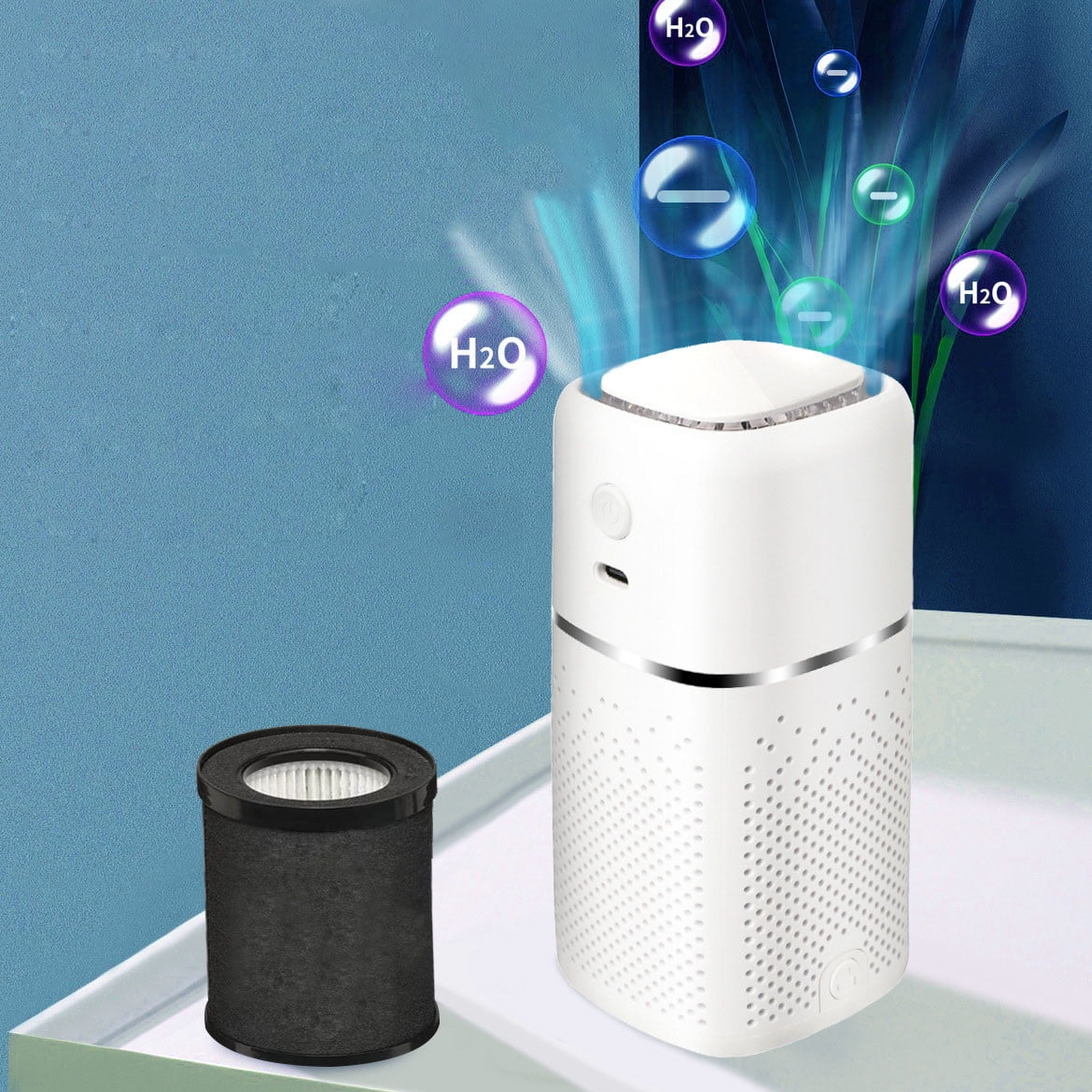 PWPSG Portable Air Purifier for Home and Office with USB Cable Compact ...