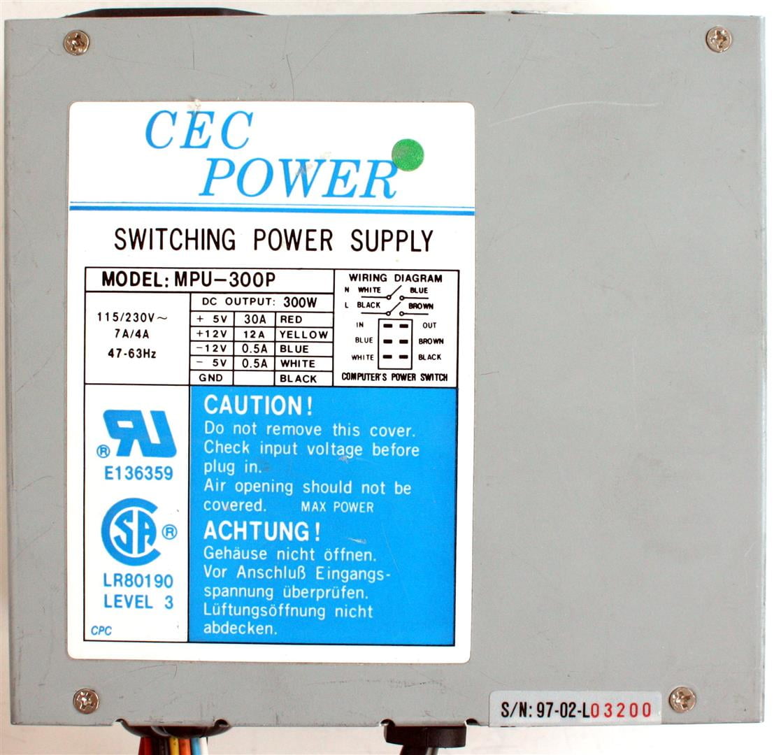 Pwr supply, 300w, mpu-300p, cec power, at - Walmart.com