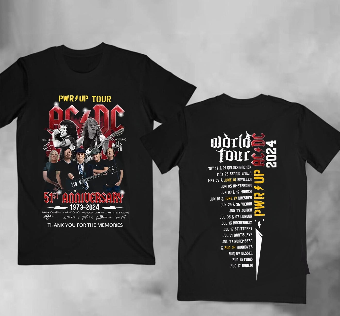PWR UP 51st Anniversary Tour Shirt - Hard Rock Classic Graphic ...