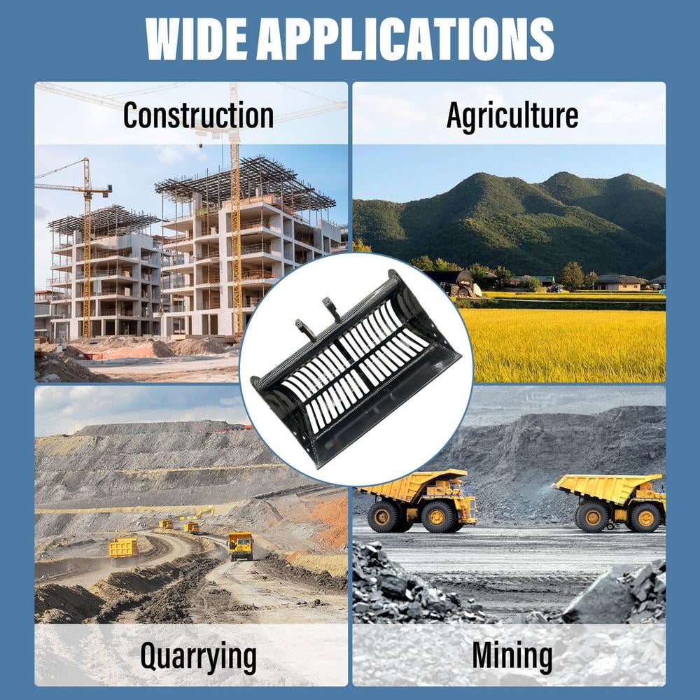 PWTOOL 24 Inch Soil Sieving Bucket, Screening Bucket Attachment, 60x41x35cm/23.6x16.1x13.8in ...