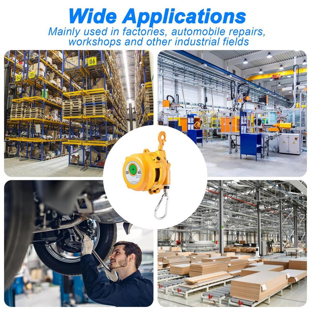 PWTOOL 30-40kg Cable Retractor with Hook, Heavy-Duty Tool Balancer for ...