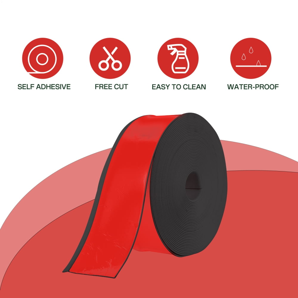 PWTOOL 59ft Wall Trim Kit, Removable Baseboard Protector 1/12in ...