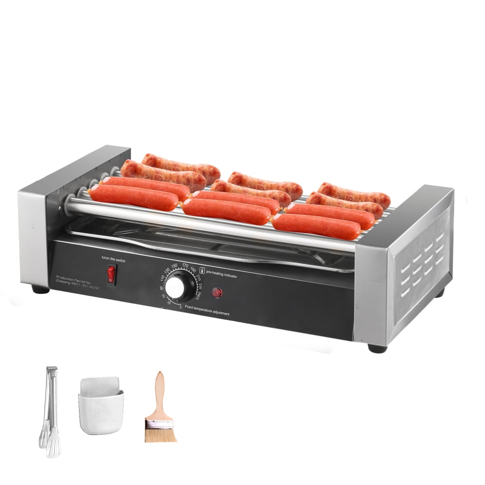 PWTOOL 850W Commercial Hot Dog Cooker with 5 Rollers, 25.2in Length 12 ...