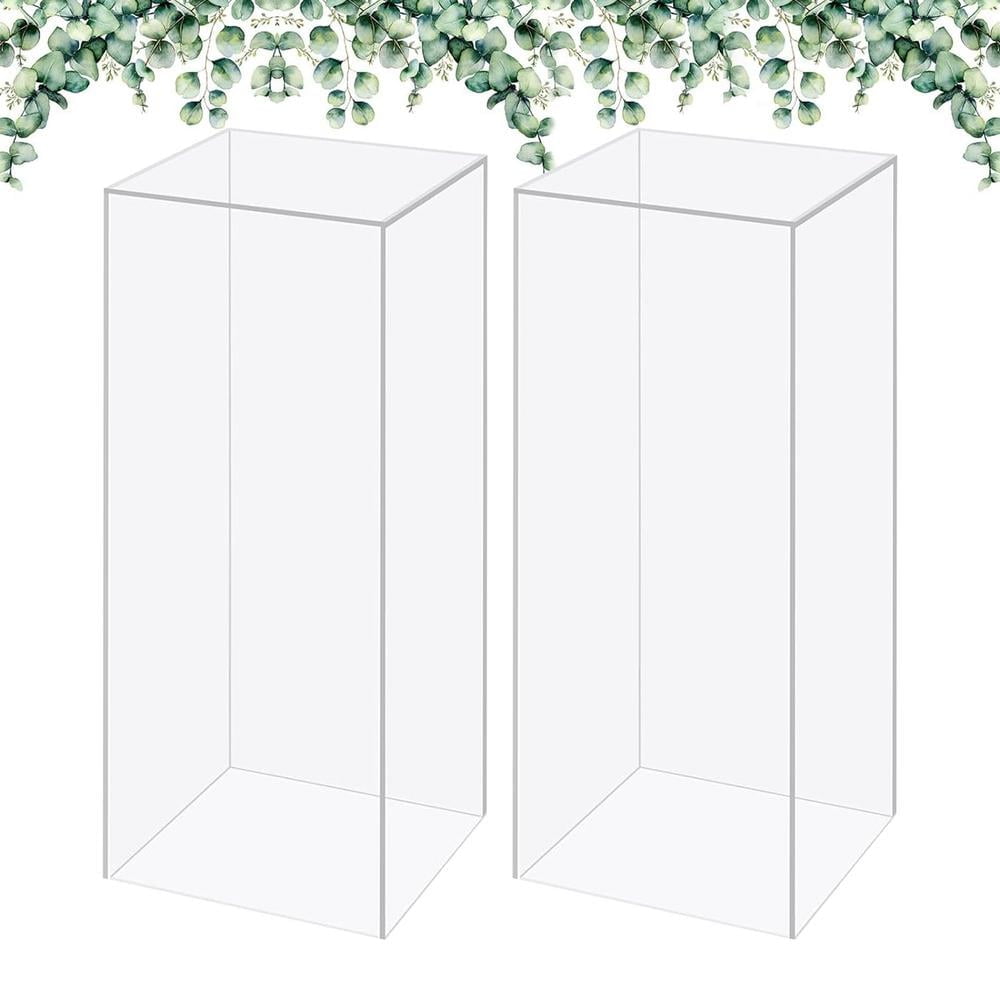 PWTOOL Acrylic Display Riser Box | 2pcs Cube Tall Pedestal ...